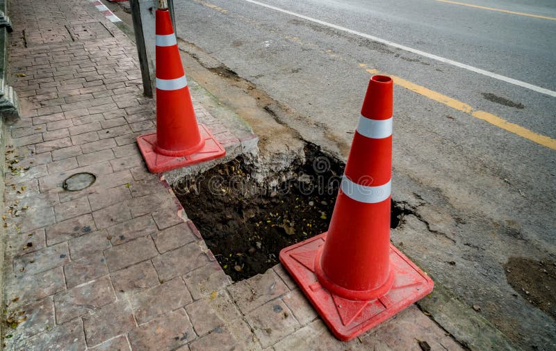 169 Pothole Cone Stock Photos - Free & Royalty-Free Stock Photos from ...