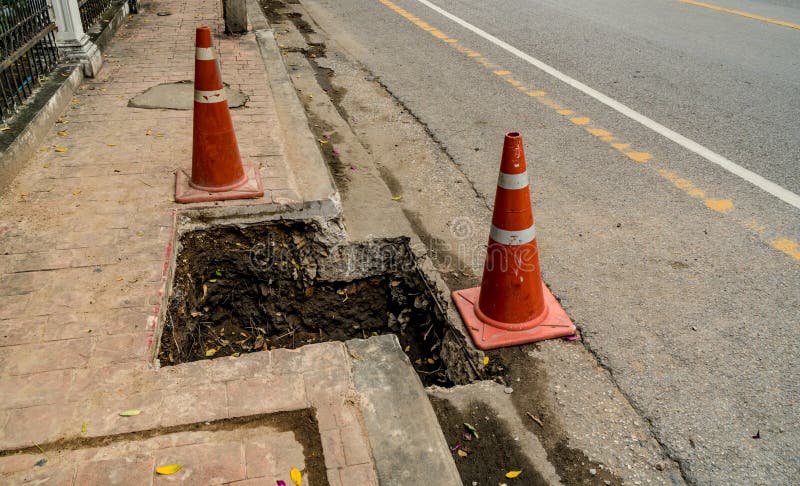 169 Pothole Cone Stock Photos - Free & Royalty-Free Stock Photos from ...