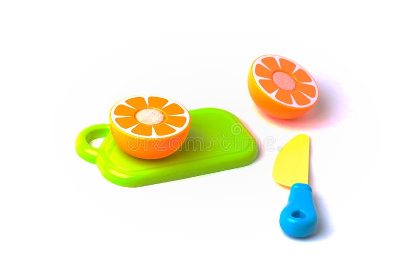 Plastic Orange Cut in Half stock image. Image of food - 54264757