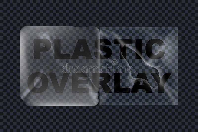 Plastic Overlay Texture in Realistic Style. Transparent Stretch Plastic ...