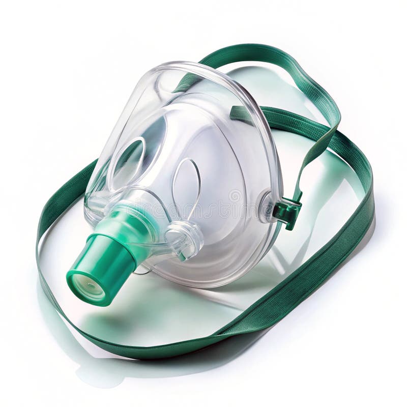 Plastic Oxygen Mask with Adjustable Elastic Strap Stock Illustration ...