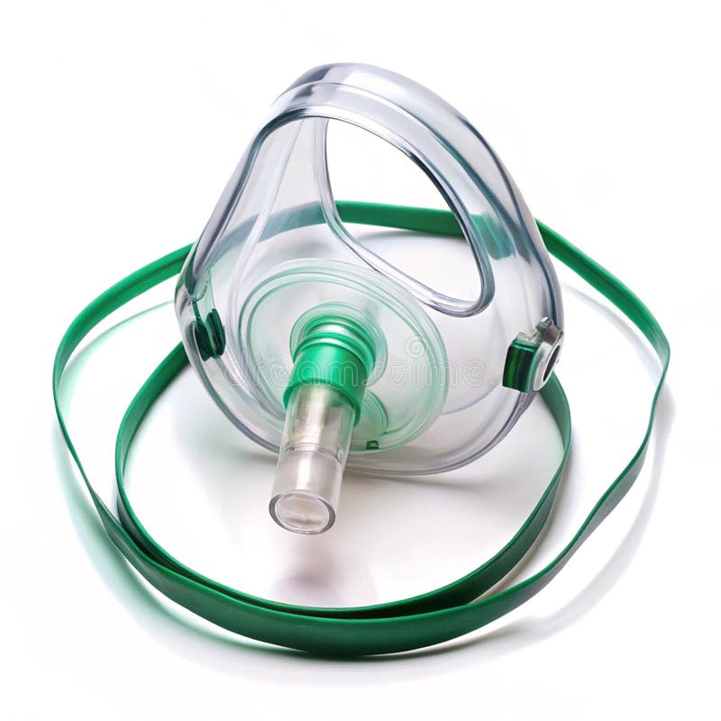 Plastic Oxygen Mask with Adjustable Elastic Strap Stock Illustration ...