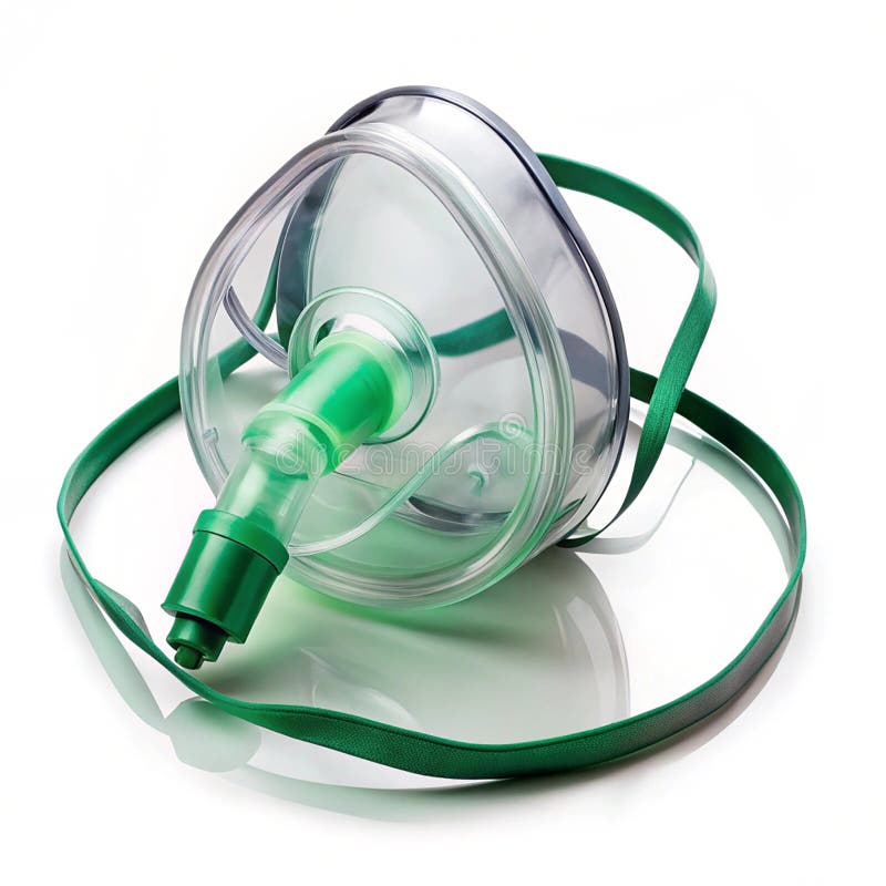Plastic Oxygen Mask with Adjustable Elastic Strap Stock Illustration ...