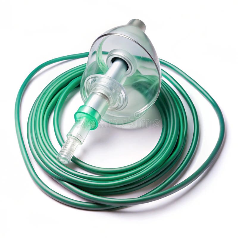 Plastic Oxygen Mask with Flexible Tubing Connector Stock Illustration ...