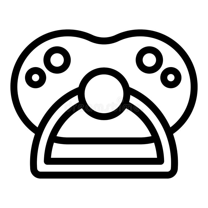 Plastic Pacifier Icon, Outline Style Stock Vector - Illustration of ...
