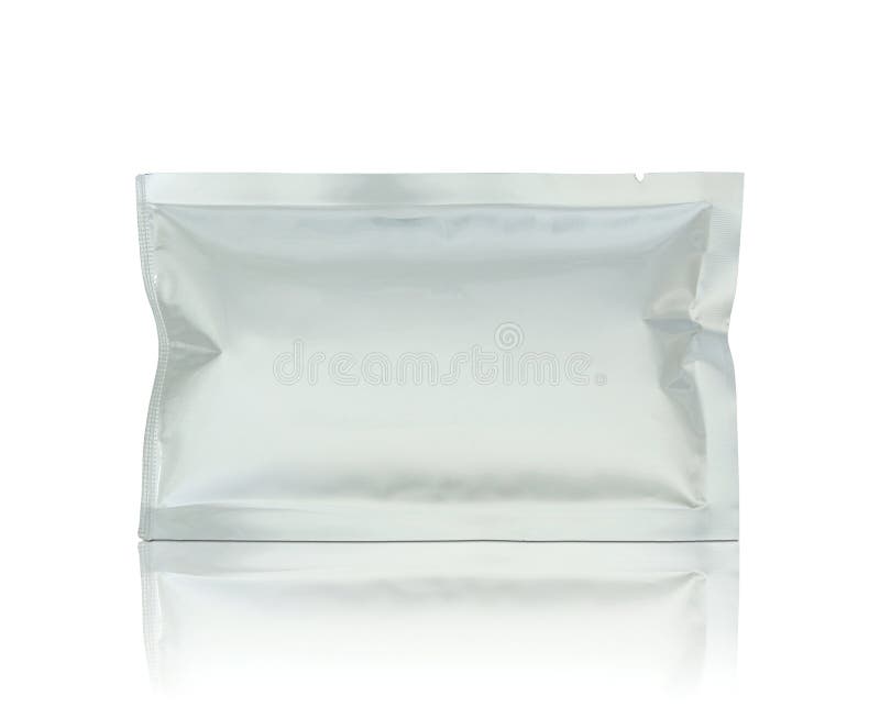 Plastic Package Bag Isolated Stock Photo - Image of health, chrome ...