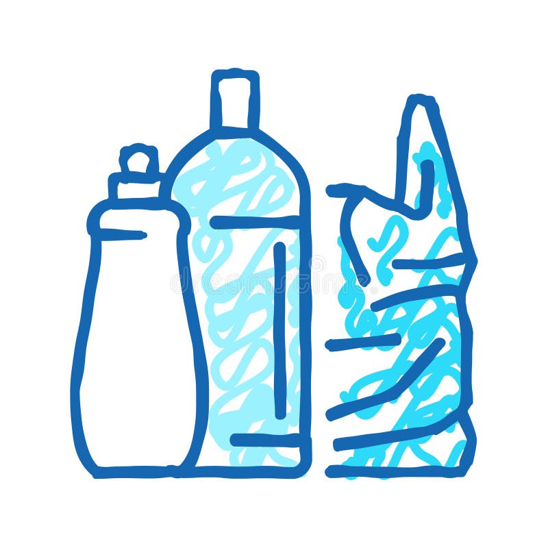 Plastic Package and Bag Icon Doodle Illustration Stock Vector ...
