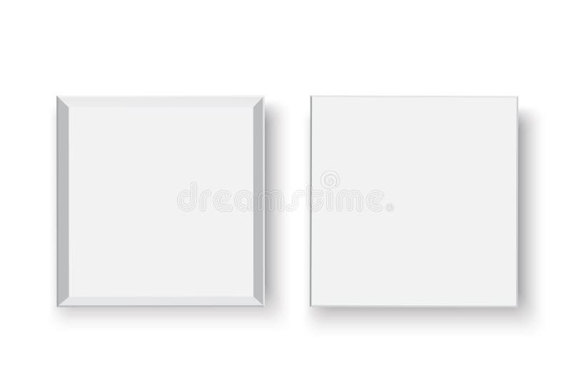 Plastic Package Design. Empty Open Gift Box Template. White Open Box ...