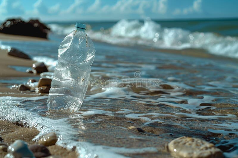 A Plastic Packaging, in the Beach Coast, Pollution, Garbage. Stock ...