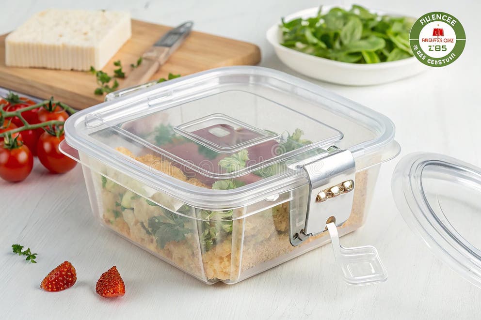 Plastic Packaging Container with Tamper-proof Locking Stock ...