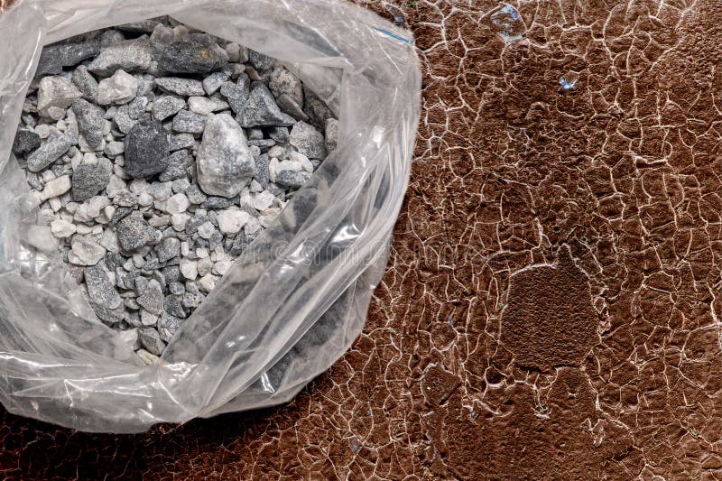 Plastic Packaging with Decorative Pebbles Stock Image - Image of store ...