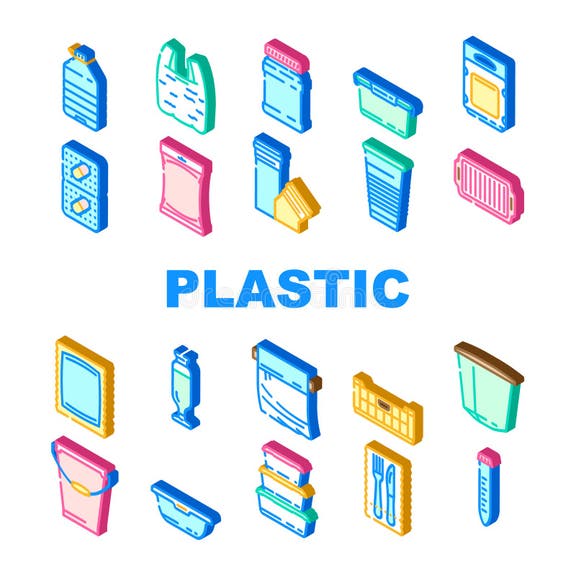 Plastic Packaging Sustainability Icons Set Vector Stock Vector ...