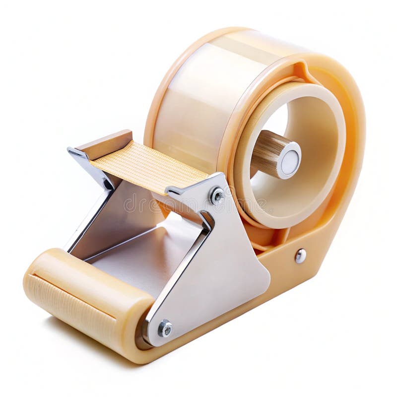 Plastic Packing Tape Dispenser with Built in Cutter Stock Illustration ...