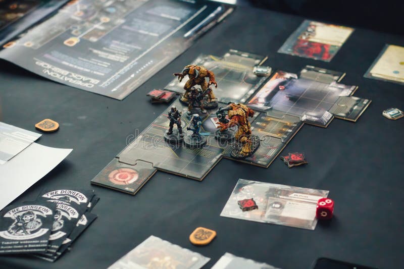 Plastic Painted Miniature Figures on Game Tiles from the Doom RPG Board ...