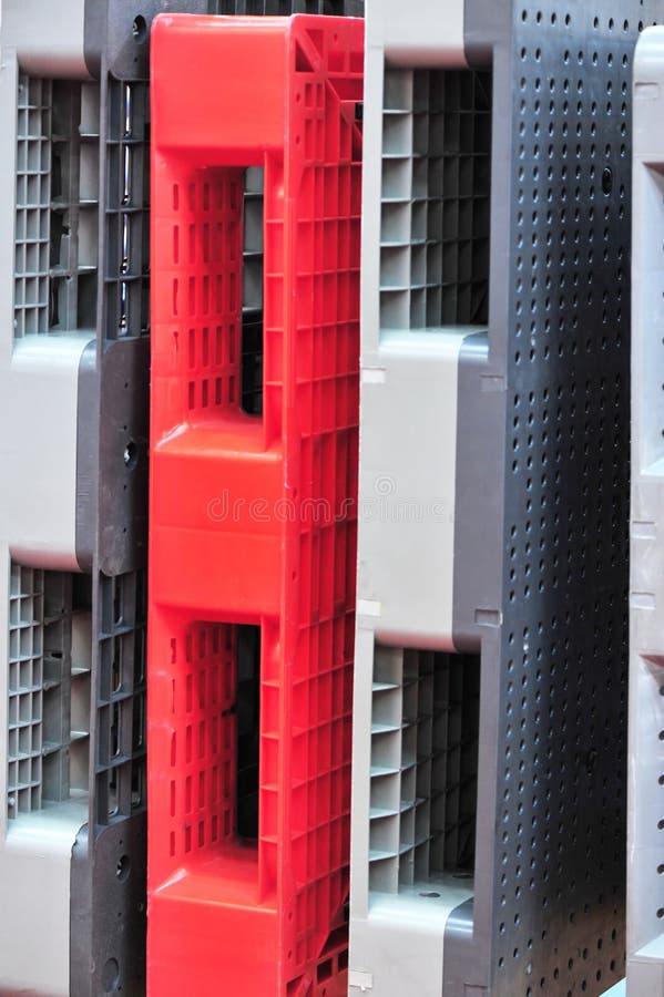 Plastic pallets stock photo. Image of transportation - 27243384