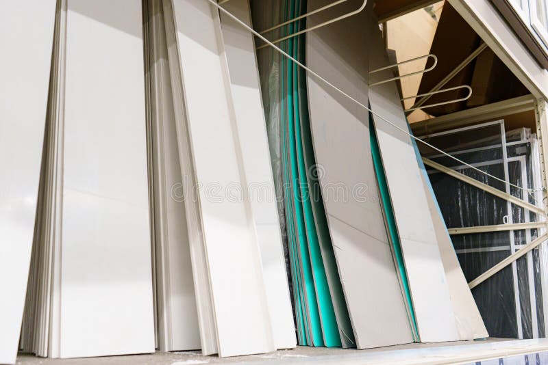 Window Sills and Tides for Windows on the Rack in the Hardware Store ...