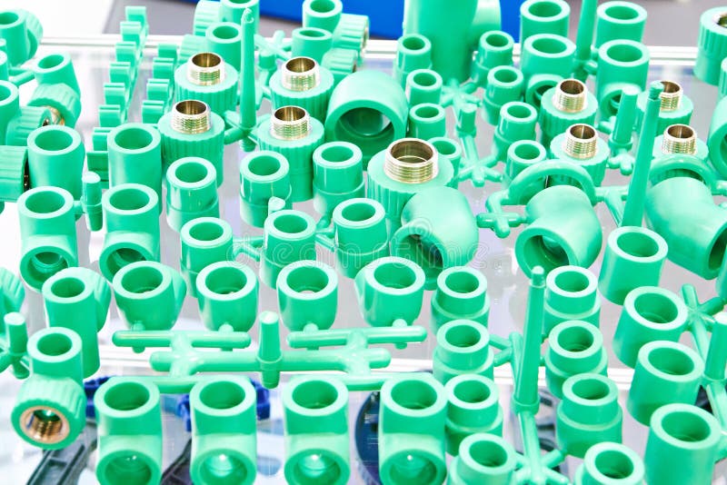 Plastic Parts for Pipe Connection in Store Stock Photo - Image of ...