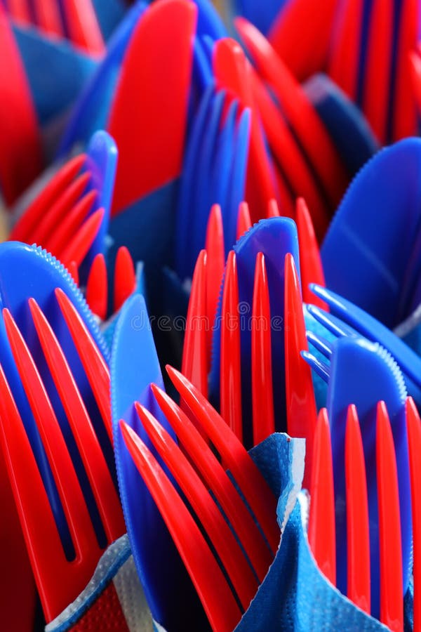 Plastic party forks stock image. Image of blue, disposable - 25109511