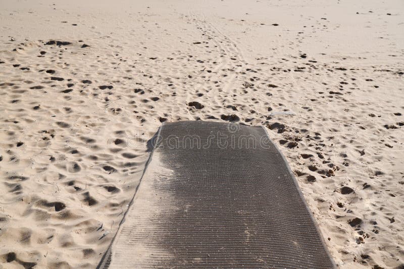 Plastic Path Access Sand Beach Ocean Atlantic Sea in France Stock Photo ...