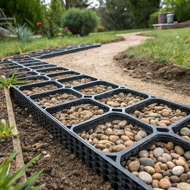 Plastic Pathway Grid for Gravel and Soil Stabilization Stock ...