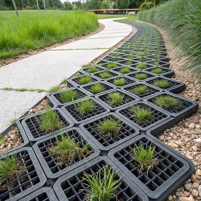 Plastic Pathway Grid for Gravel and Soil Stabilization Stock ...