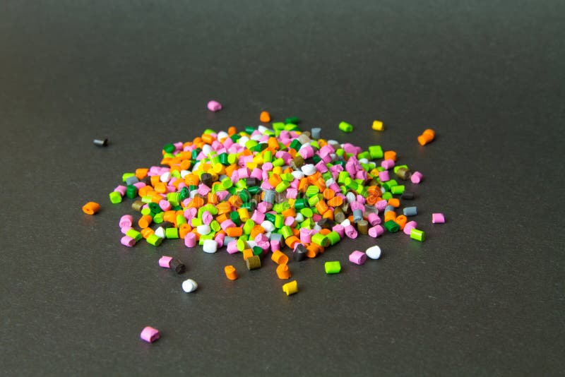 Plastic Pellets . Plastic Granules after Processing Stock Photo - Image ...