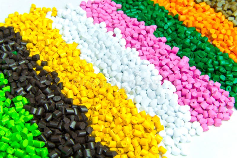 Plastic Pellets . Plastic Granules after Processing Stock Photo - Image ...