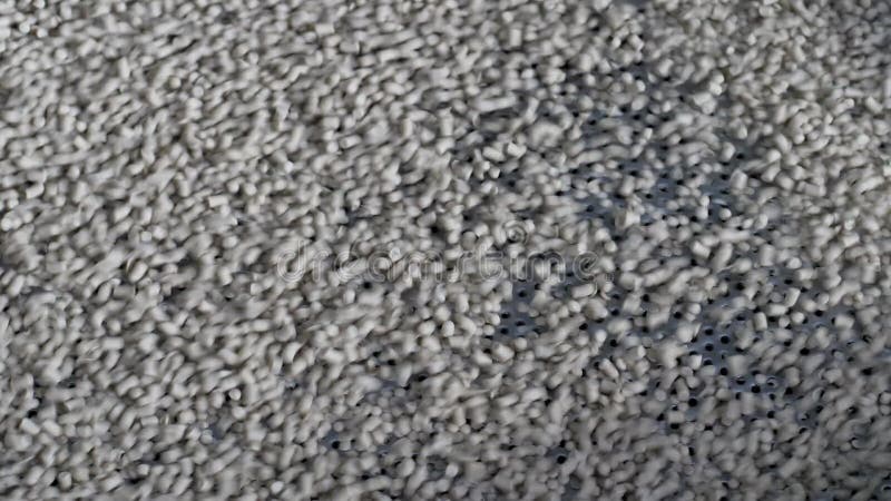 Plastic Pellets Jump on the Grid of the Vibrating Table. Production of ...