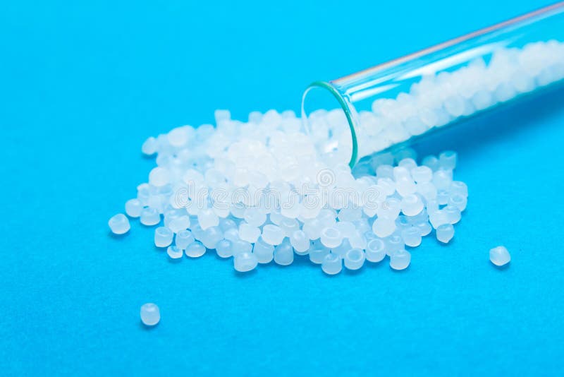 Plastic Pellets. Transparent Polyethylene Granules. Plastic Raw ...