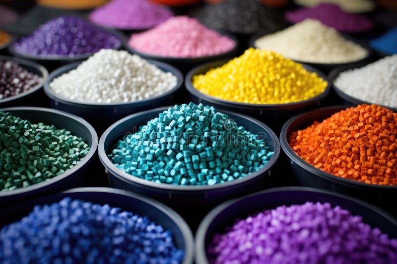 Plastic Pellets in Various Colors Ready for Molding Stock Image - Image ...