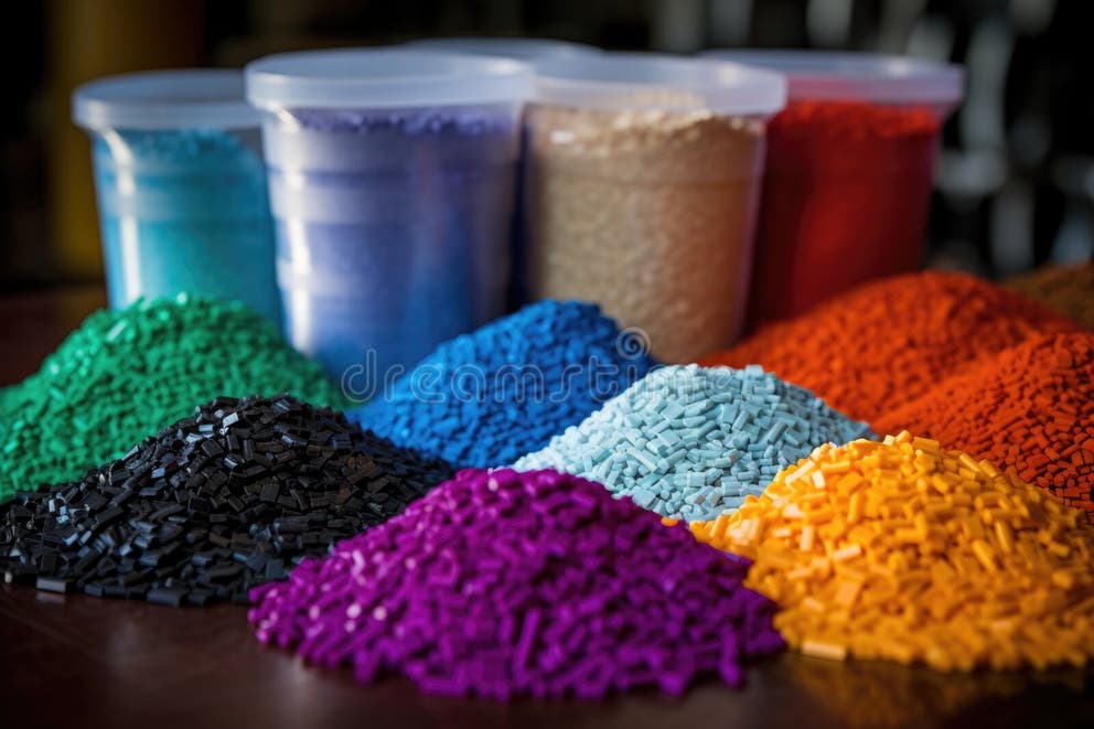 Plastic Pellets in Various Colors Ready for Molding Stock Photo - Image ...