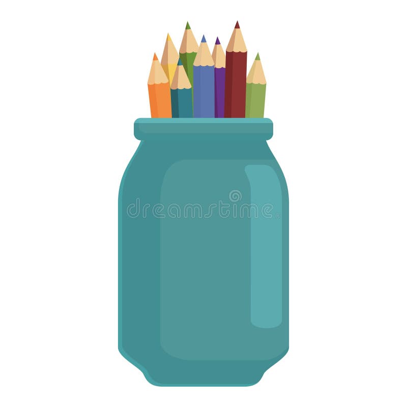 Plastic Pencil Stand Icon Cartoon Vector. Work Office Desk Stock Vector ...