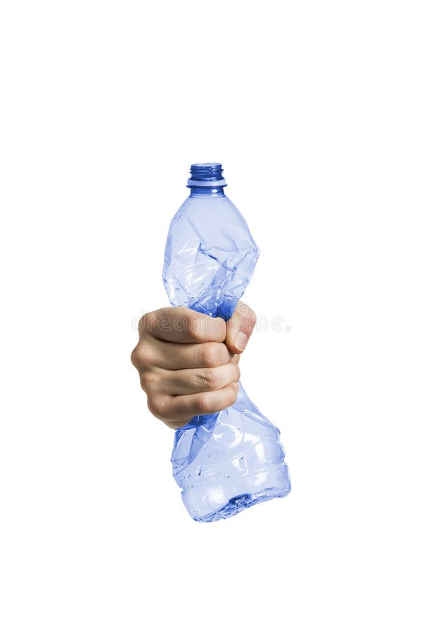 A squeezed bottle of water stock photo. Image of cold - 18359696