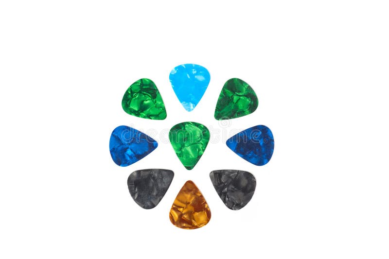 Plastic Picks of Different Colors for Playing Acoustic or Electric ...