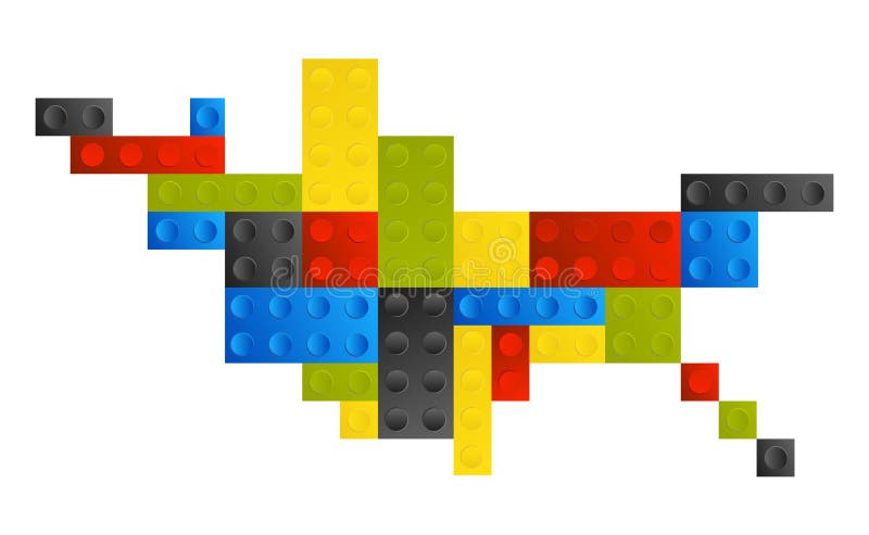 Realistic 2D Vector Lego Wall Stock Vector - Illustration of lego ...