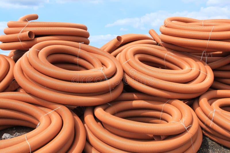 Plastic pijpen stock foto. Image of pijp, stapel, gestapeld - 16289972