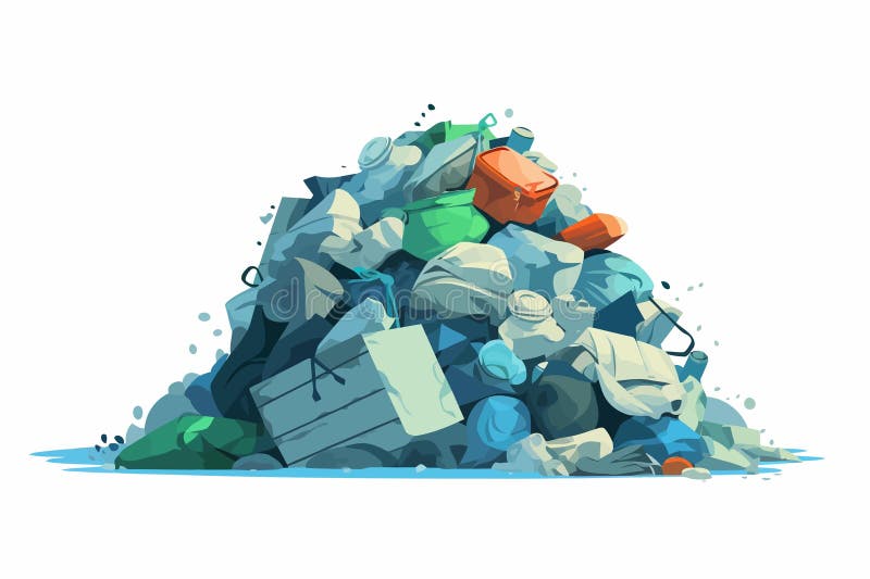 Plastic Pile of Trash Vector Flat Minimalistic Isolated Vector Style ...