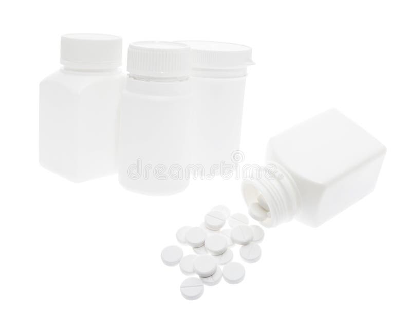 Plastic Pill Bottles and Tablets Stock Photo - Image of tablets ...