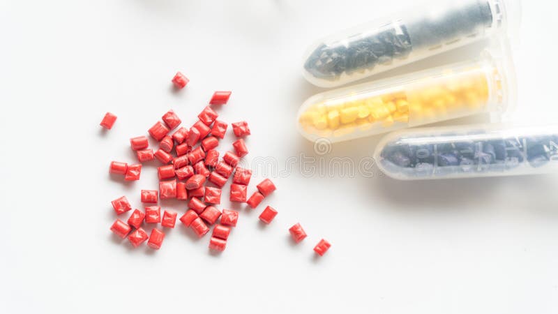 Plastic Pill Material of Injection Mold Process Stock Image - Image of ...