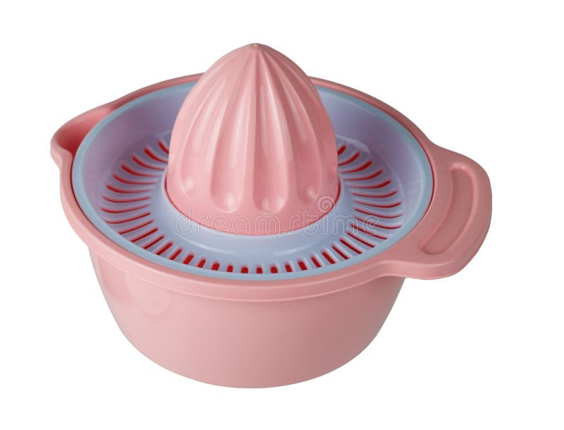 Plastic Pink Juice Squeezer Stock Image - Image of isolated, juice ...