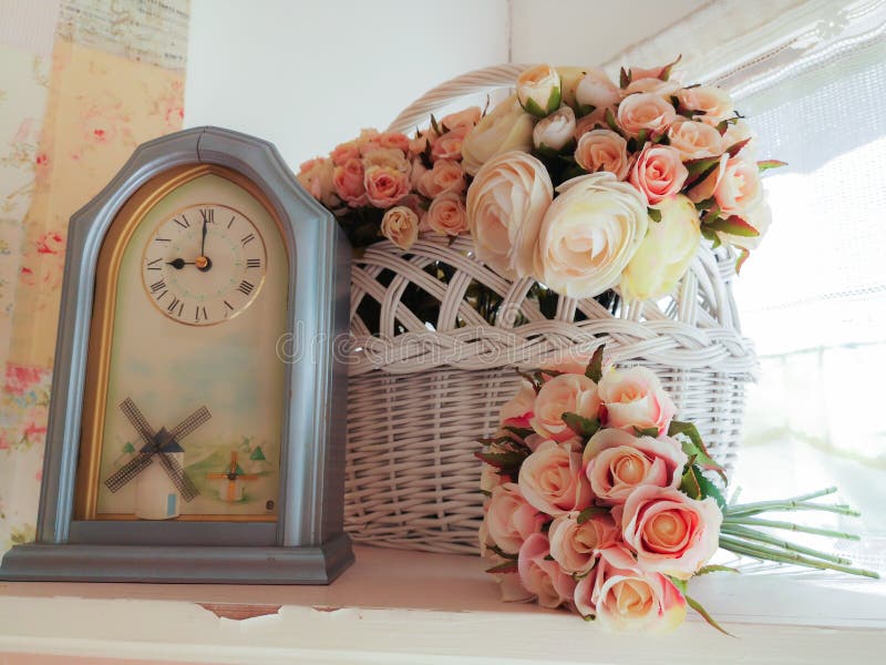 Plastic pink rose bouquet stock photo. Image of colorful - 202156698