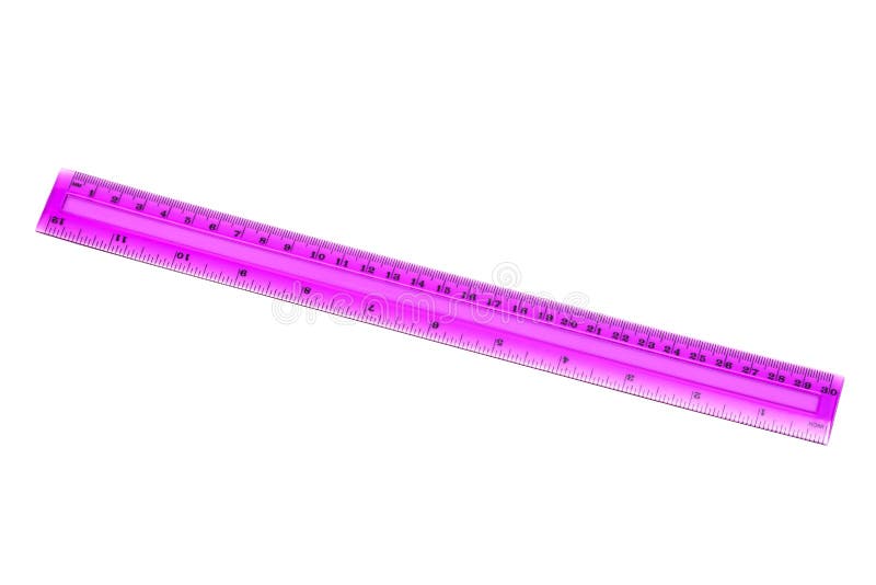Plastic pink ruler stock photo. Image of millimetre, close - 17012306