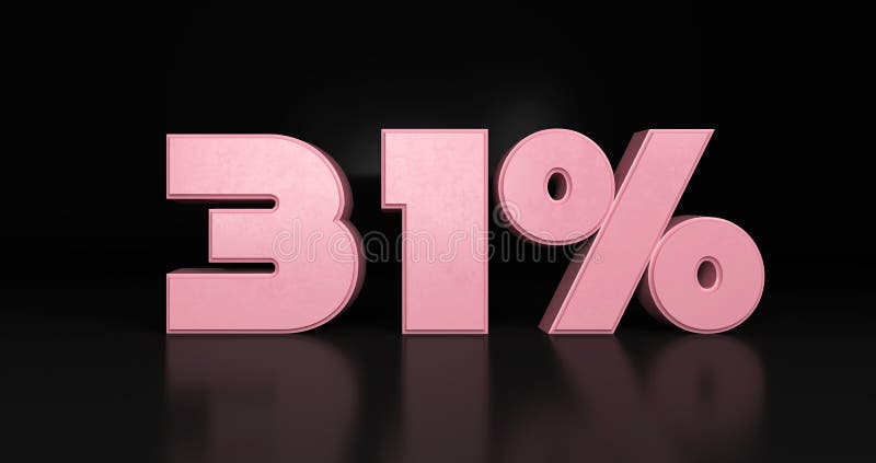 31 Plastic Pink Sign. 3d Render Illustration Stock Illustration ...