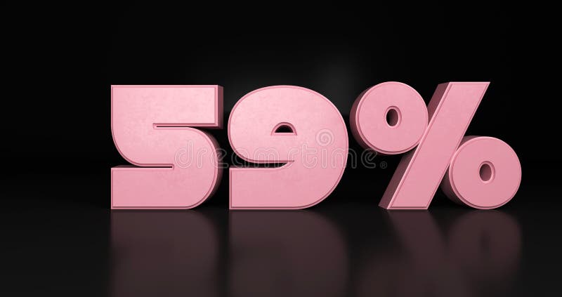 59 Plastic Pink Sign. 3d Render Illustration Stock Illustration ...