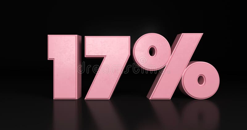 17 Plastic Pink Sign. 3d Render Illustration Stock Illustration ...