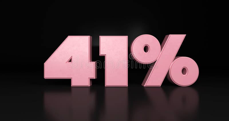 41 Plastic Pink Sign. 3d Render Illustration Stock Illustration ...