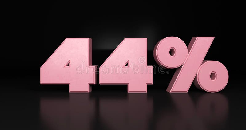 44 Plastic Pink Sign. 3d Render Illustration Stock Illustration ...