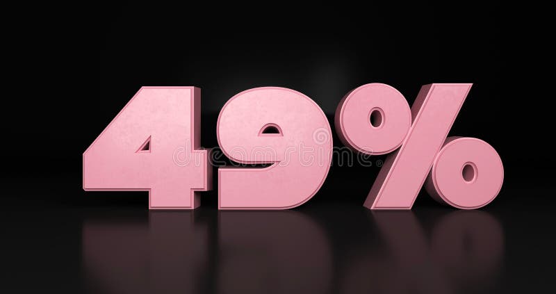 49 Plastic Pink Sign. 3d Render Illustration Stock Illustration ...