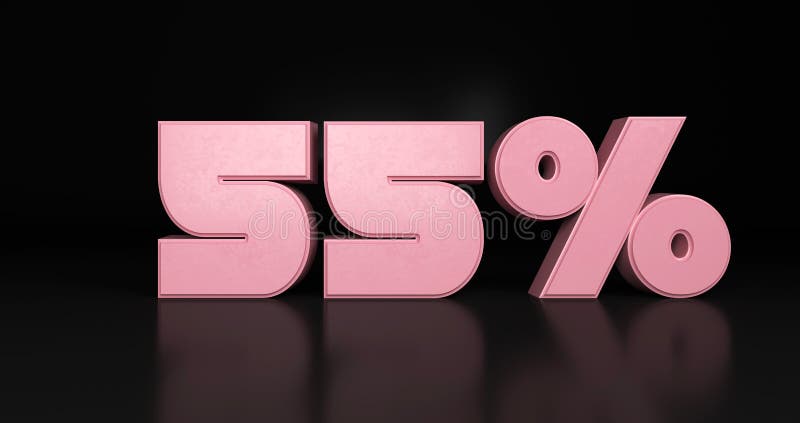 55 Plastic Pink Sign. 3d Render Illustration Stock Illustration ...