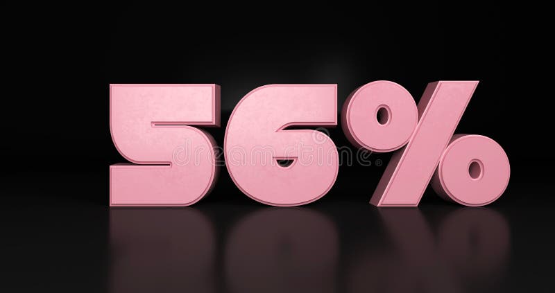 56 Plastic Pink Sign. 3d Render Illustration Stock Illustration ...